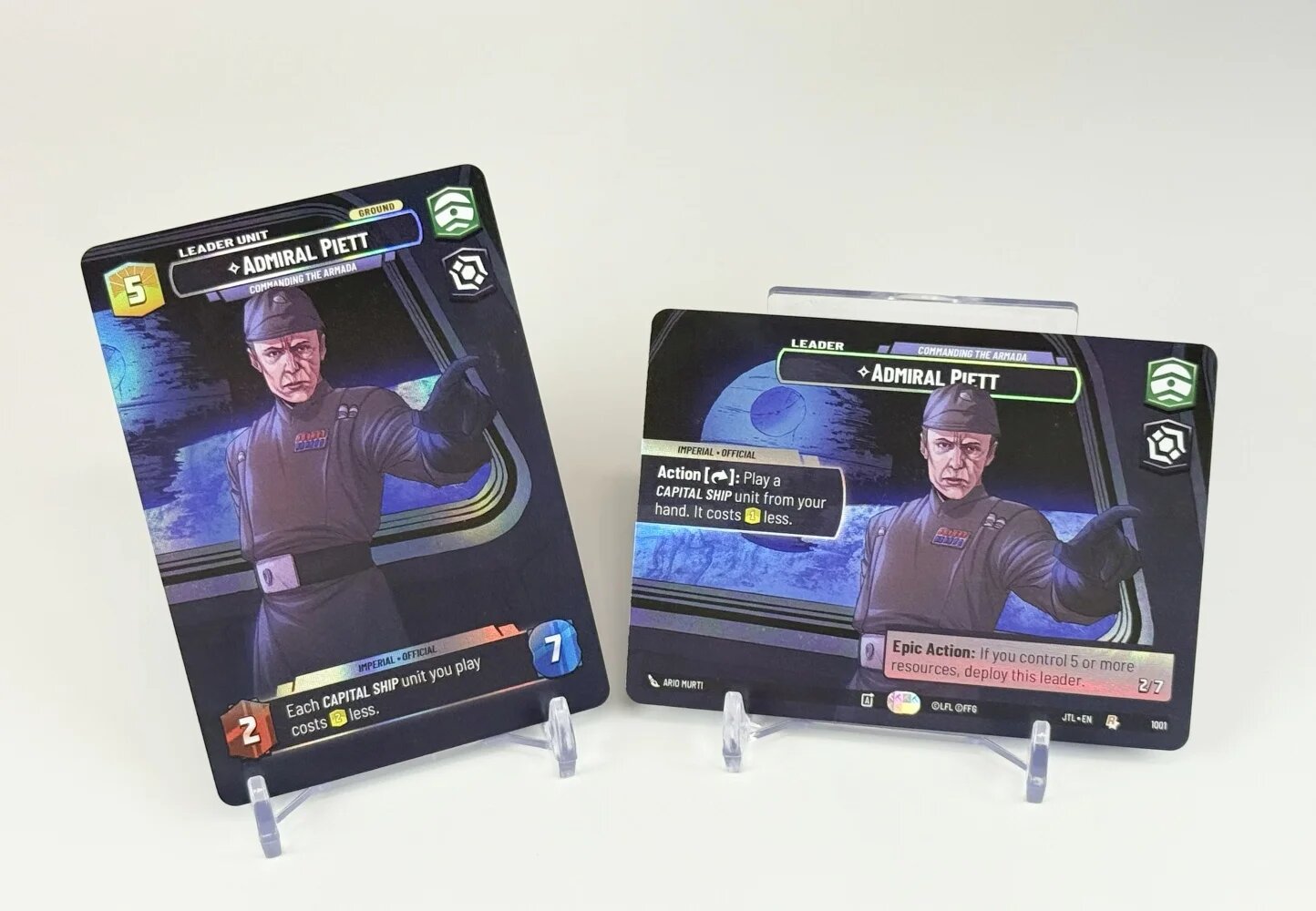 SW Star Wars Unlimited Costom Print Showcase Карты Bandai ADMIRAL PIETT