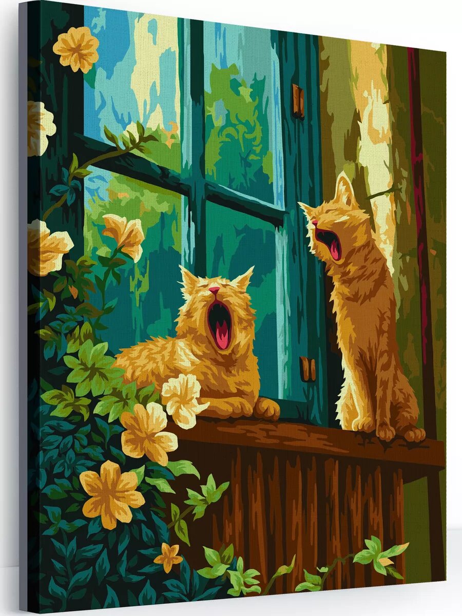 Картина по номерам на холсте с подрамником 40х50 см Сонное утро