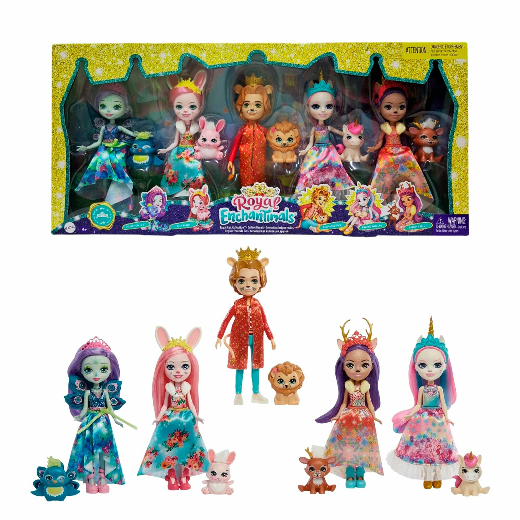 Игровой набор с куклами Королевская Коллекция Друзей Royal Enchantimals GYN58