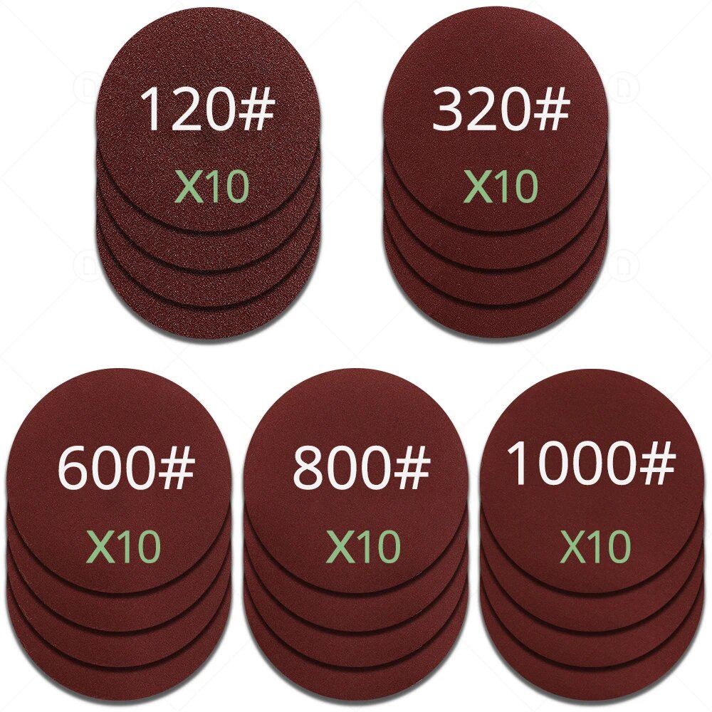 Ассортимент наждачной бумаги 2 3 дюйма, зернистость 60-5000, 3 Inch 75mm, 120-320-600-800-1000