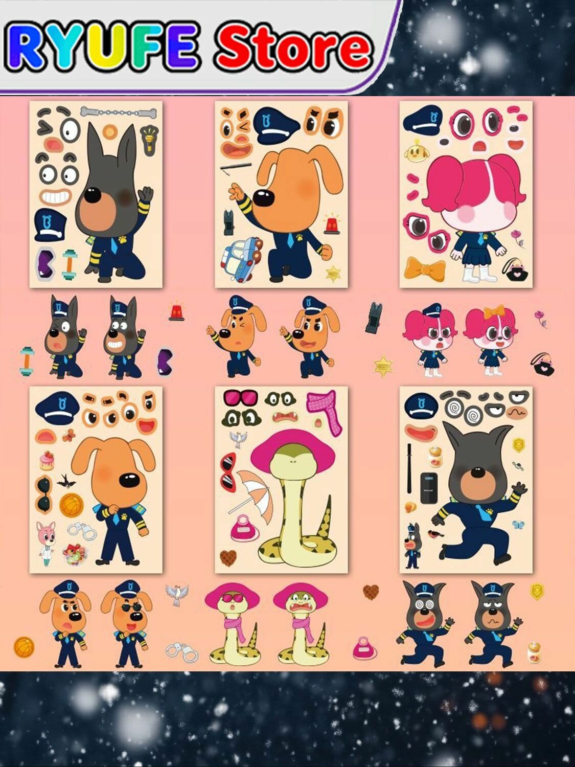 Наклейки-переодевалки Шериф Лабрадор - Творческий набор для детей