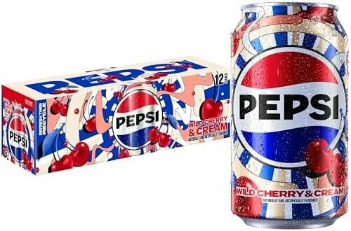 Pepsi 0,355л.*12шт. Wild Cherry Cream USA Пепси Напиток газированный Производство - США