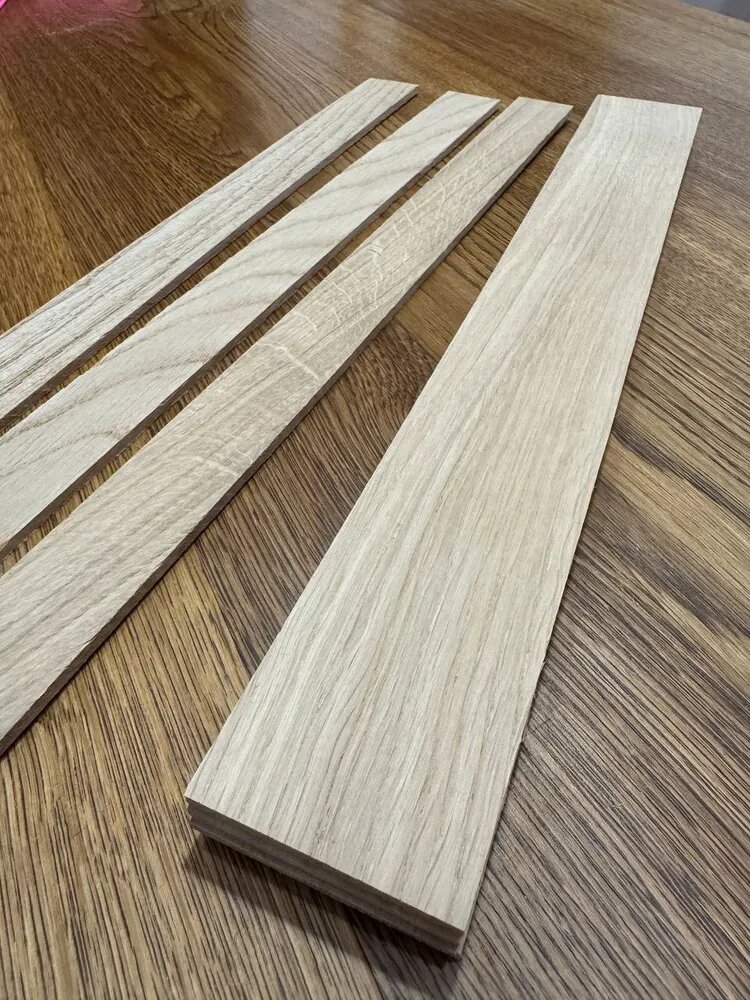 Шпон(ламель) дуб 50х3,2х1000мм(2шт) сорт экстра заготовка для мебели, творчества и поделок