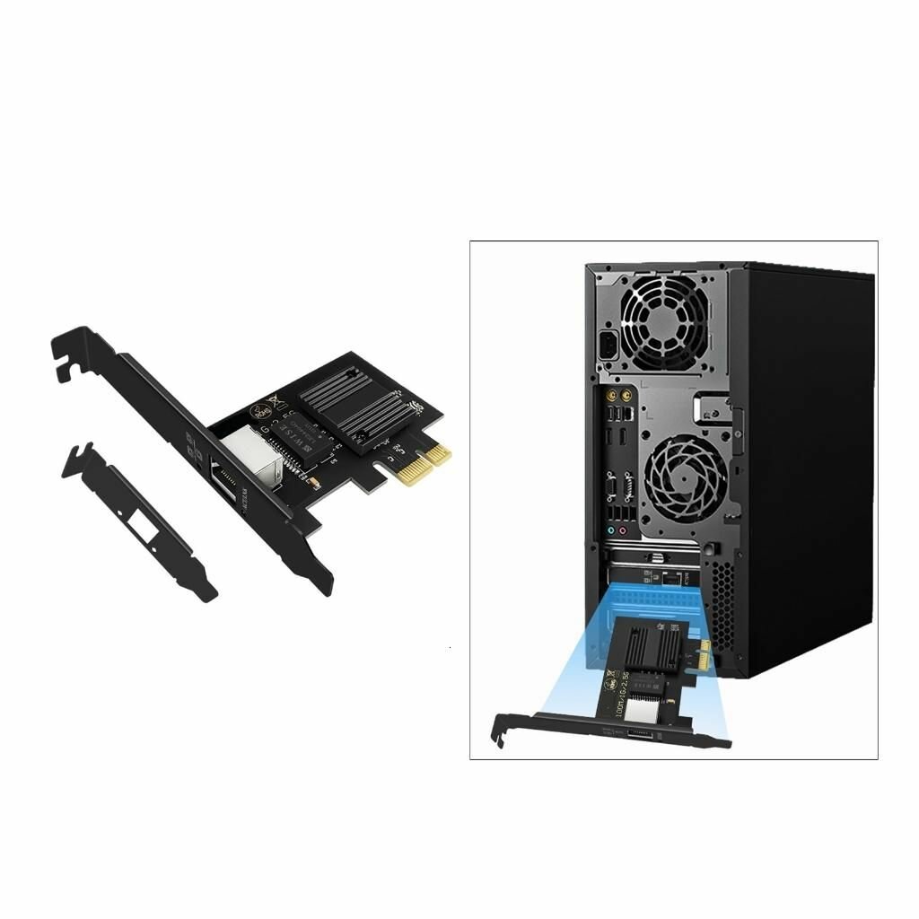Сетевая карта PCIe 2,5 Гбит/с — фото 1