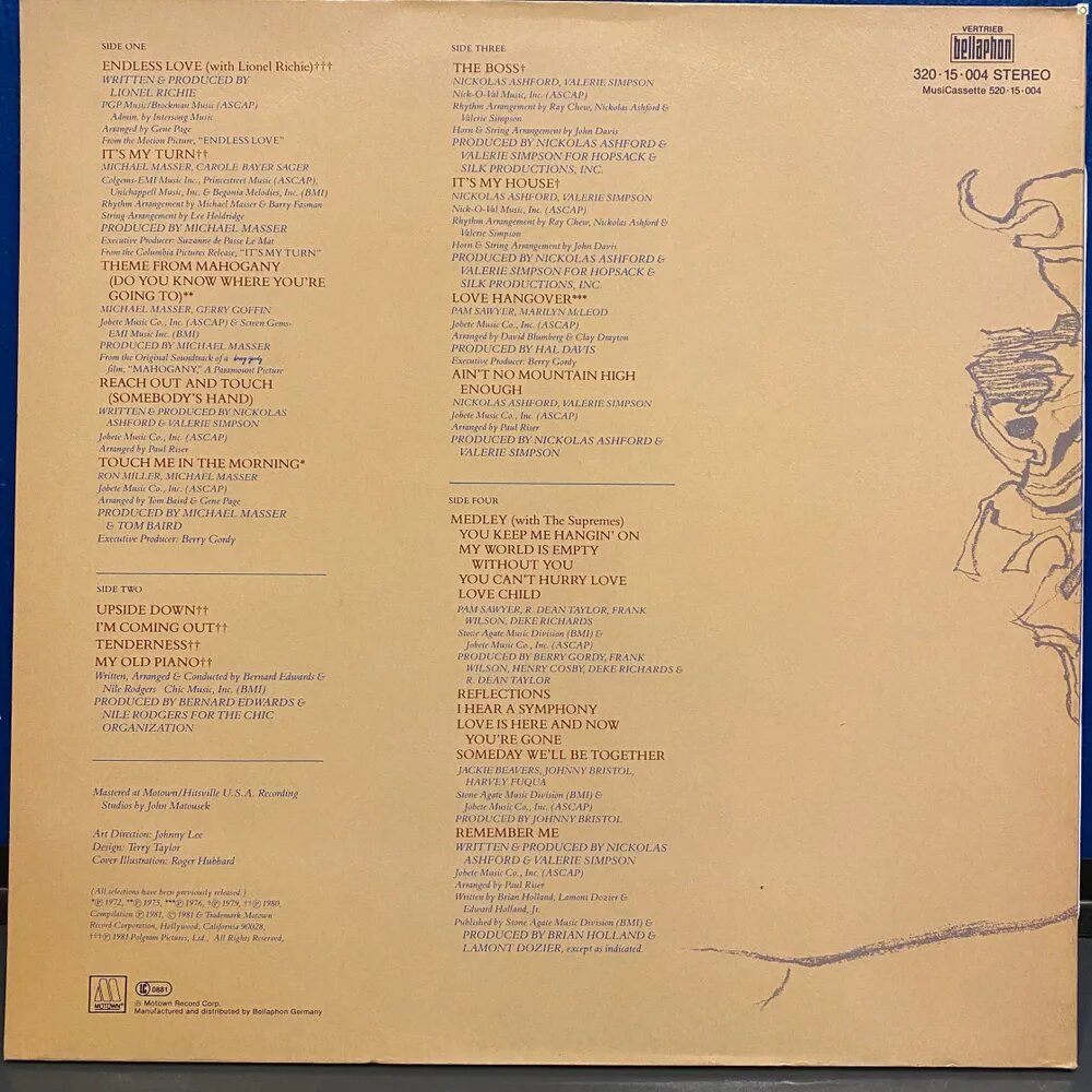Пластинка виниловая Diana Ross - All the Great Hits (2LP) - Германия, 1981 - Винил в отличном состоянии — фото 1