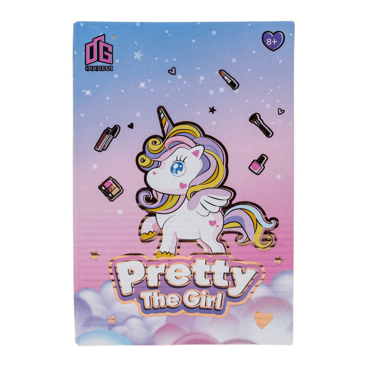 Набор детской декоративной косметики "Pretty The Girl", палетка с зеркалом, 8+, 14х3,7х21,5 см