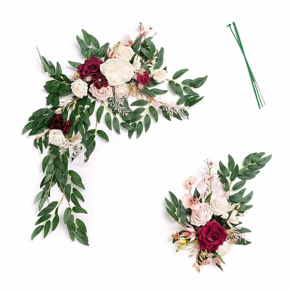 Свадебная арка с искусственными цветами (2 размера), с креплениями