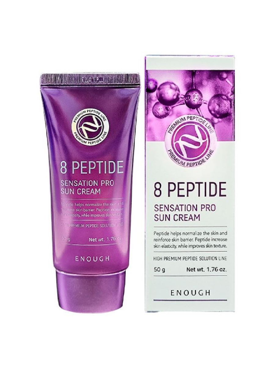 Крем Enough 8 Peptide Sensation Pro Sun Cream для лица солнцезащитный с пептидным комплексом, 50 г