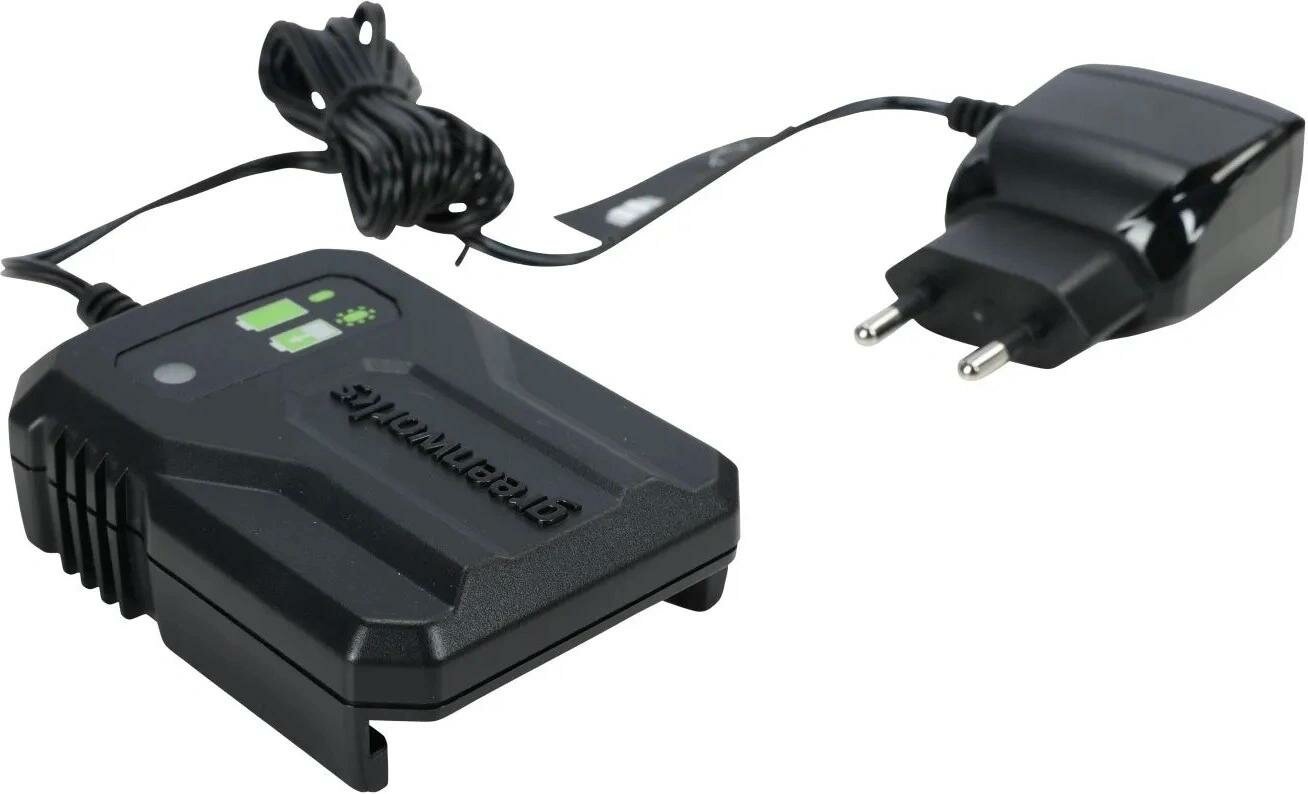 Зарядное устройство GREENWORKS G24uc2, индикатор состояния, 24 В (2946207)