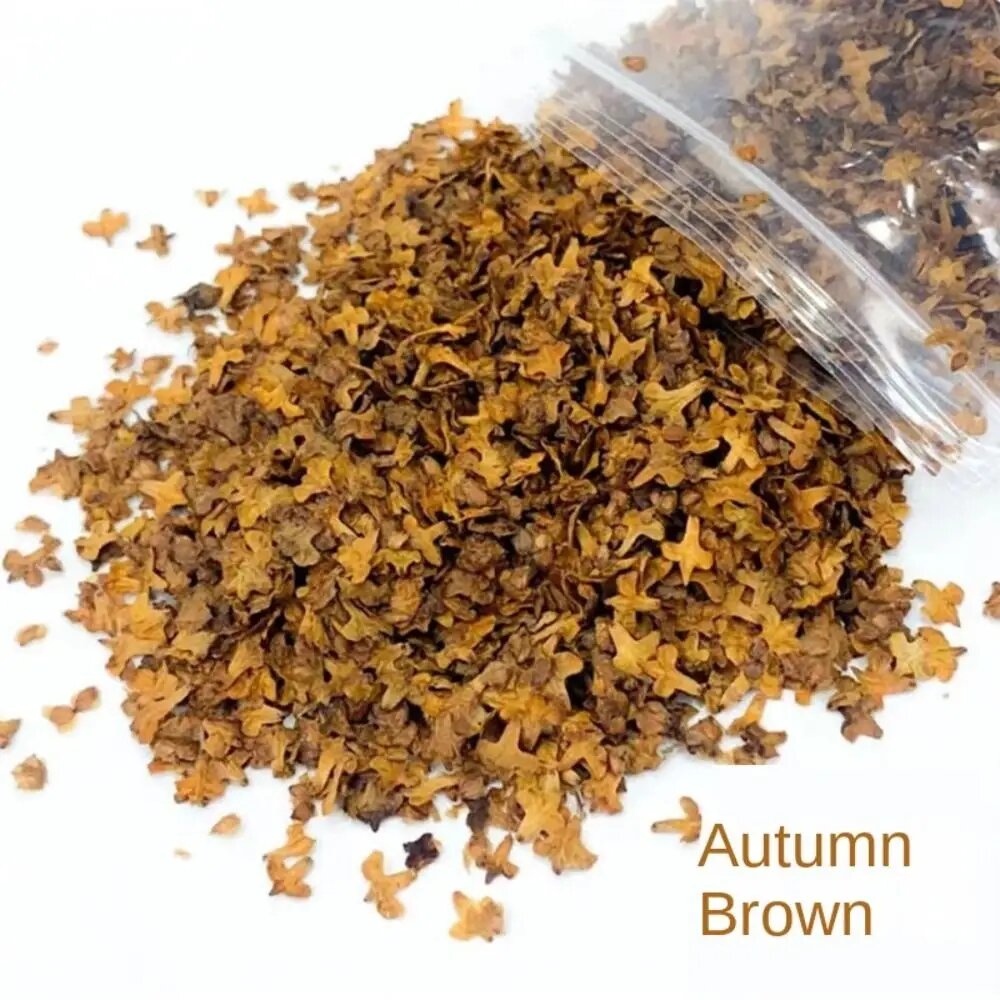 Миниатюрные листья из дерева для миниатюрного ландшафта Коричневый, Autumn brown-33ML