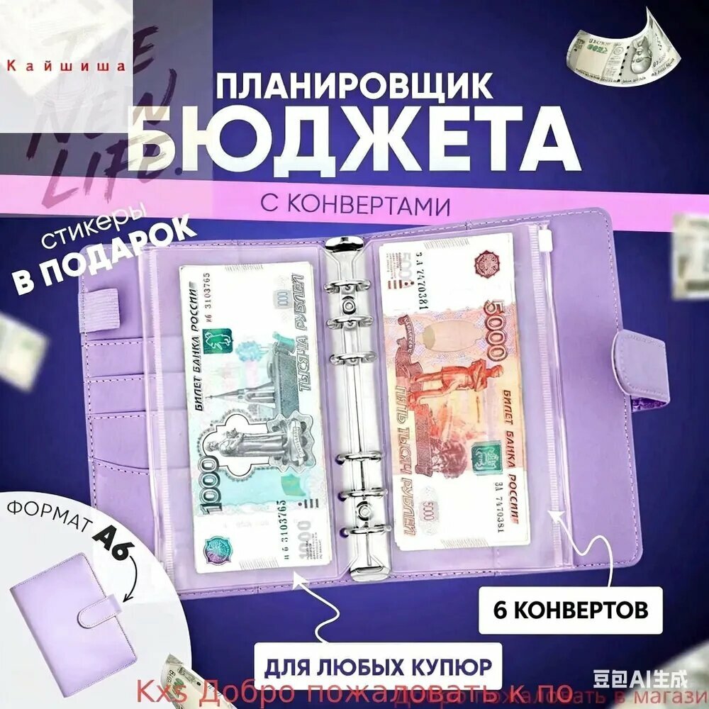 Папка-органайзер A6, 1 шт.