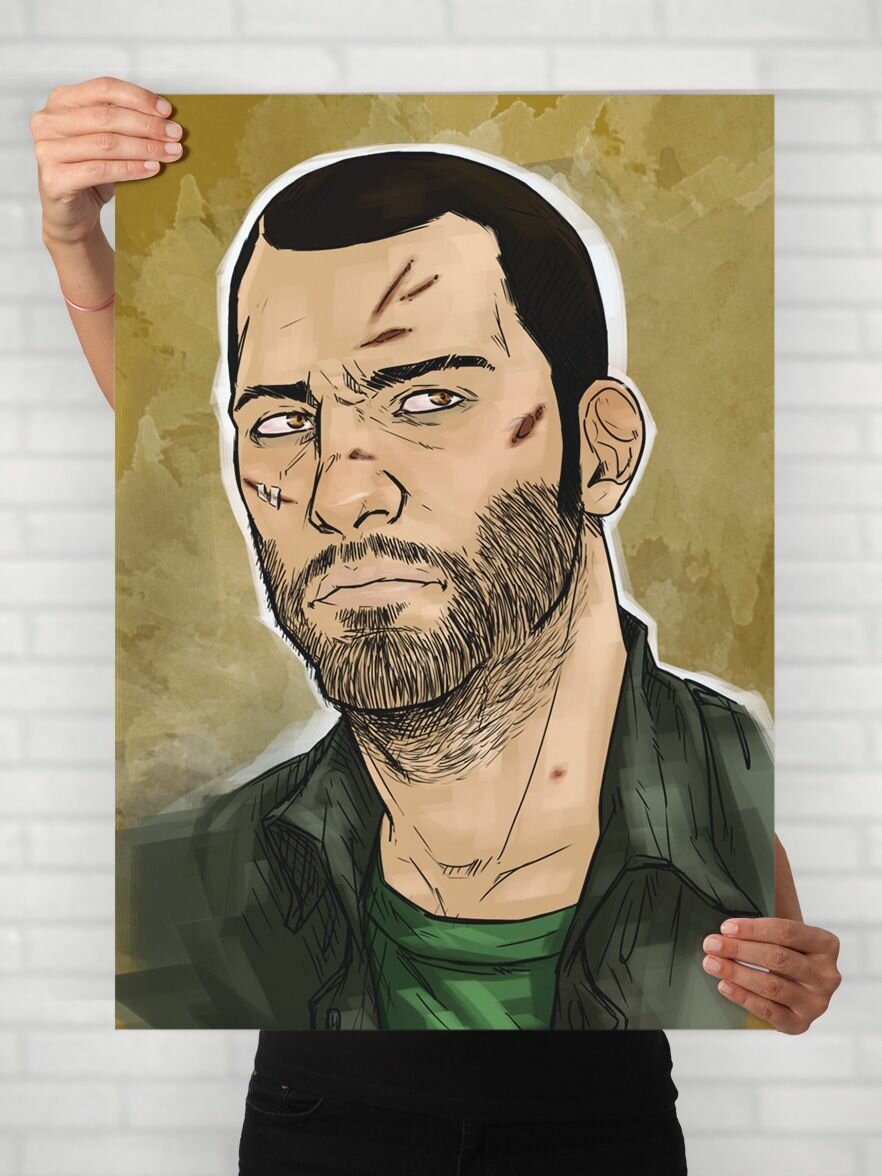 Плакат на стену для интерьера Дайн Лайт (Кайл Крейн - Kyle Crane 4) - Постер по компьютерной игре формата A1 (61x84 см)