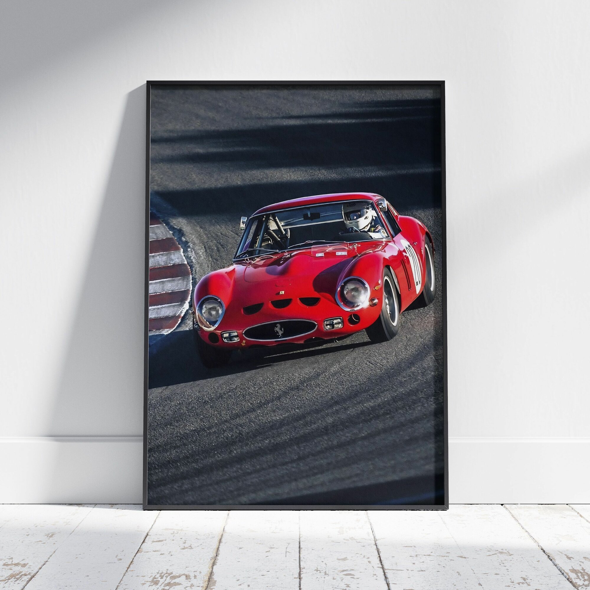 Плакат на стену для интерьера Культовые машины (Ferrari 250 GTO 1) - Постер по легендарным и классическим ретро автомобилям формата А4 (21x30 см)