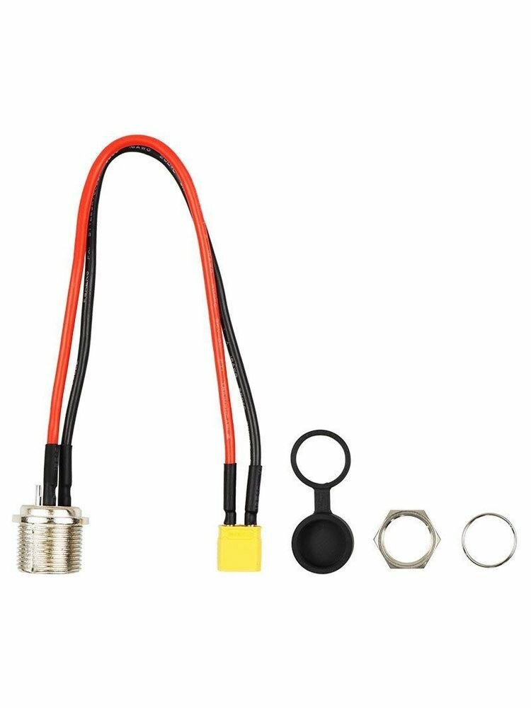 Гнездо зарядки для электросамоката Kugoo M2/M4/M4 pro/Max speed - разъём XT60, Цвет красный, черный XT60 красный черный