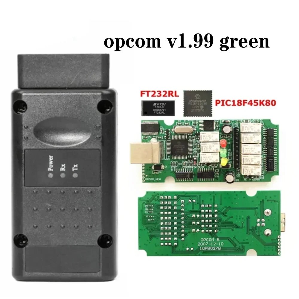 OP COM V1.99 Green OBD2 диагностический сканер