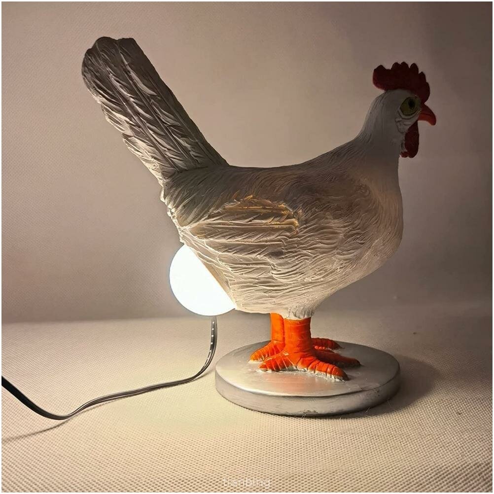 Реалистичная светодиодная лампа с курицей, смола, 3D, новинка, ночник, курица-несушка, украшение для дома на Пасху, Рождество, Хэллоуин, спальню