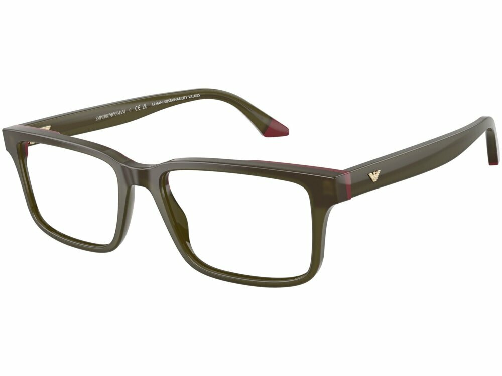 Оправа EMPORIO ARMANI 0EA3269 6316, тип оправы ободковая, материал оправы пластик, пол мужские, форма оправы прямоугольная