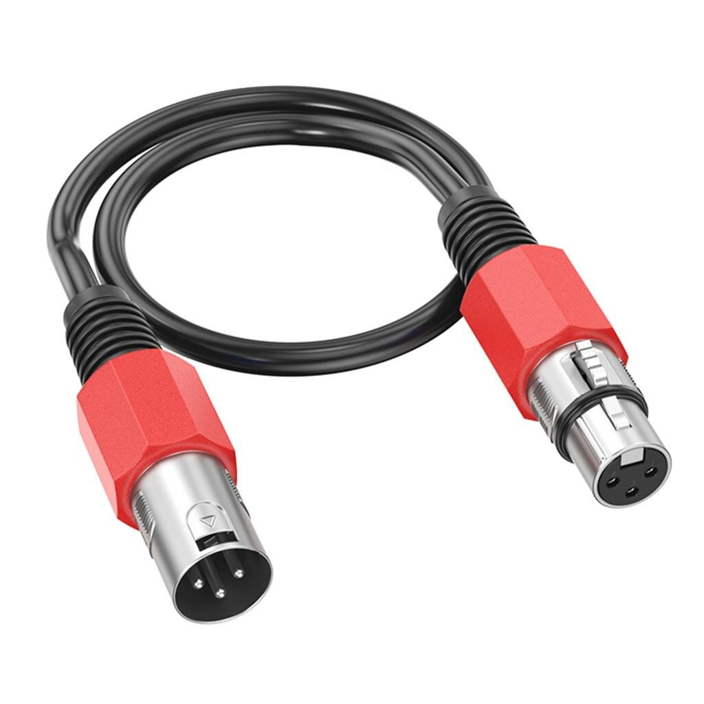 Удлинитель XLR 3-pin, красный - 30cm