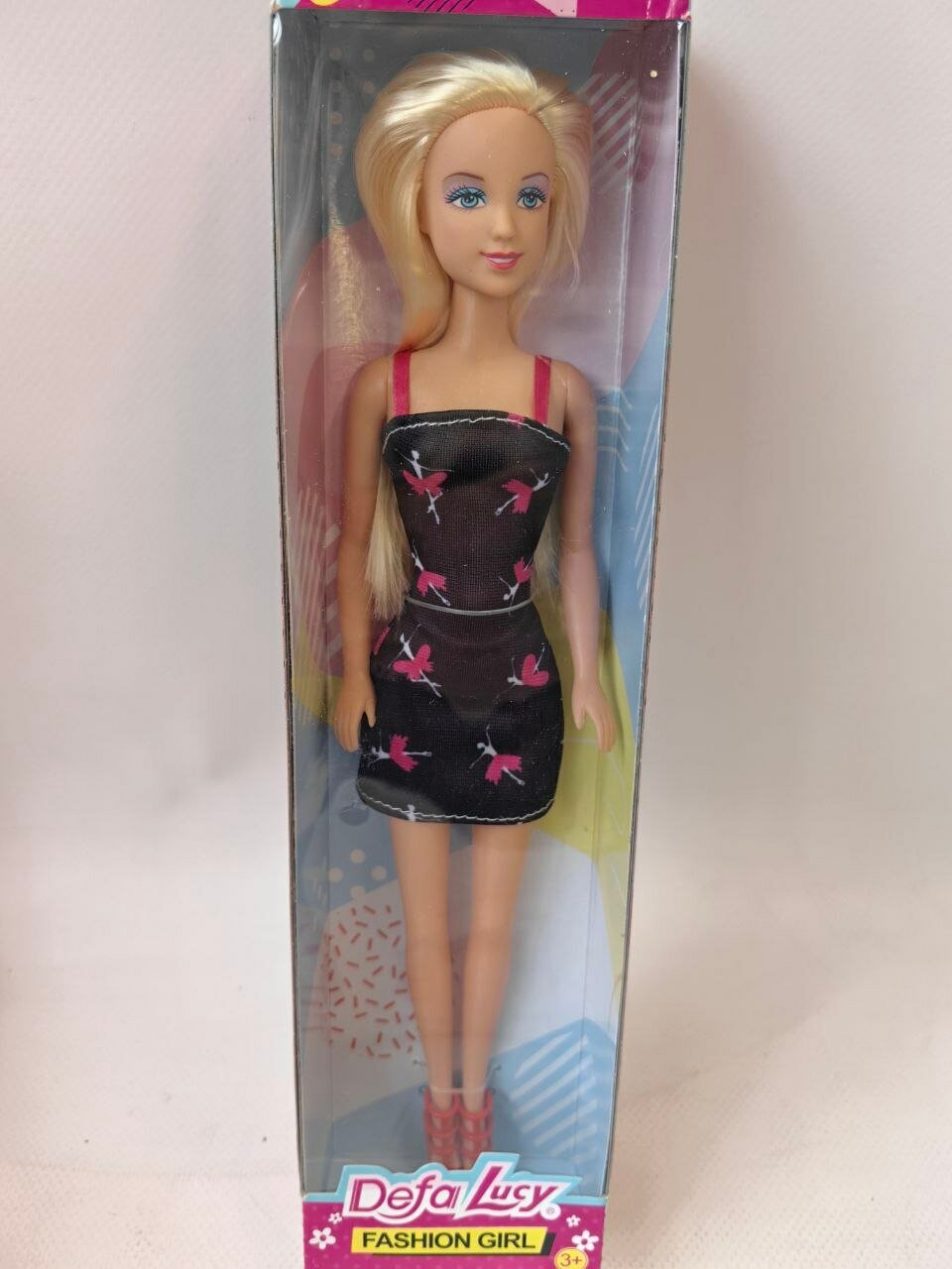 Кукла Defa Lucy в черном летнем платье, в коробке 8451
