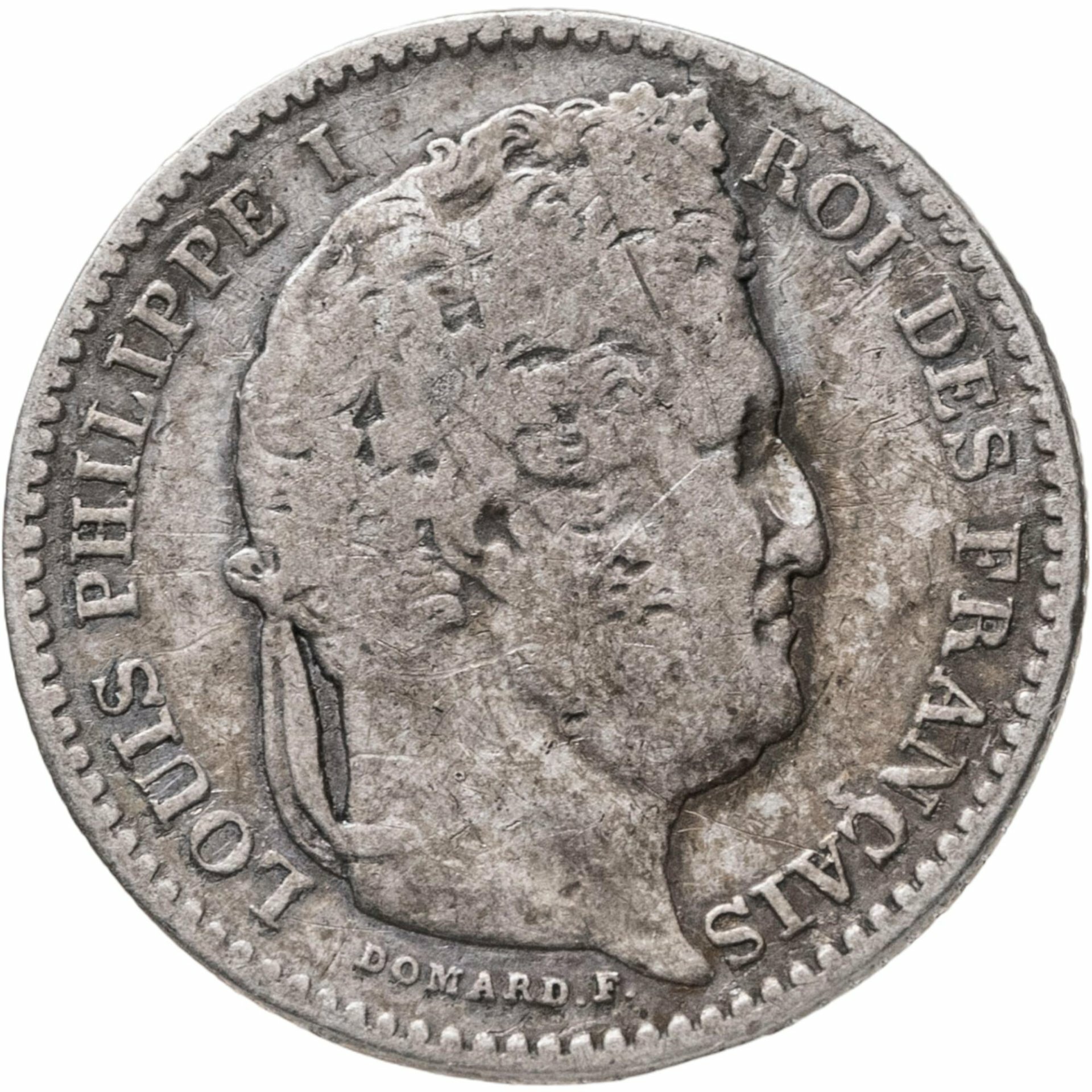 Франция 25 сантимов 1845, Серебро 900, в сохранности VF