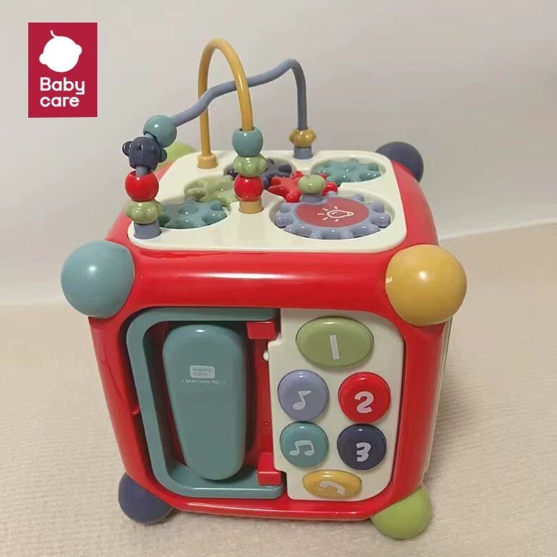 Babycare 6-сторонняя головоломка для совпадения форм для детей 1-2 лет в светло-красном цвете