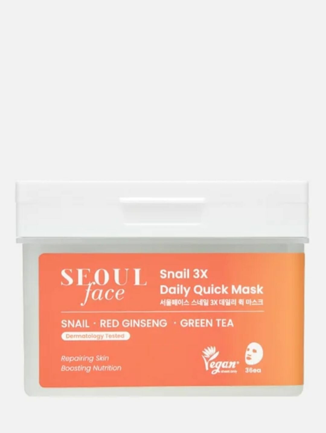 Набор масок для лица DERMAL seoul face snail 36 шт.