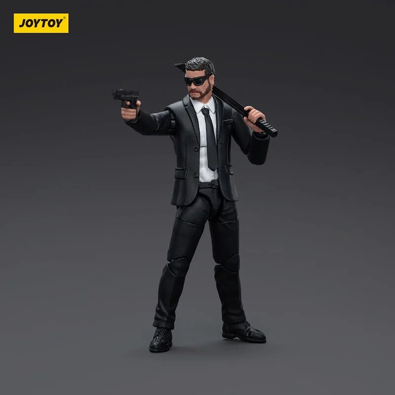 Фигурка JOYTOY Hardcore Coldplay, масштаб 1/18, армейский набор для сборки, 16 фигурок, солдат в черном костюме, модель-игрушка