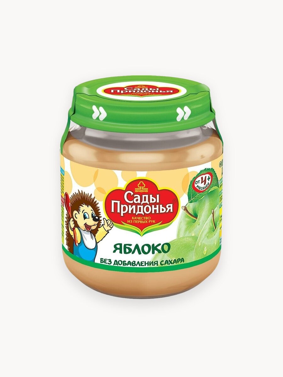 Детское пюре "Сады Придонья" яблочное с/б 120г