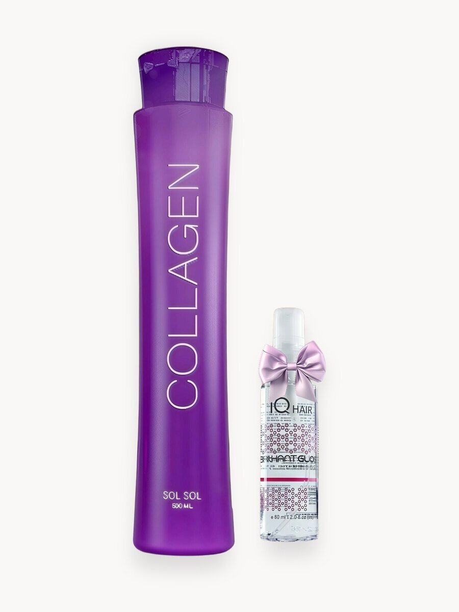 Sol Sol Collagen кератин 500 мл+термозащита IQ Hair Luminosita