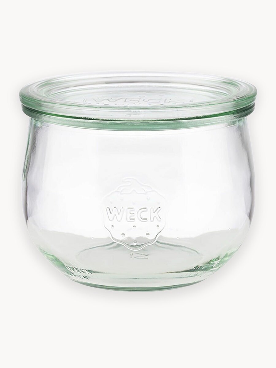 Банка для подачи десертов и закусок APS Weck, стеклянная, 580 мл, 9x9x11 см