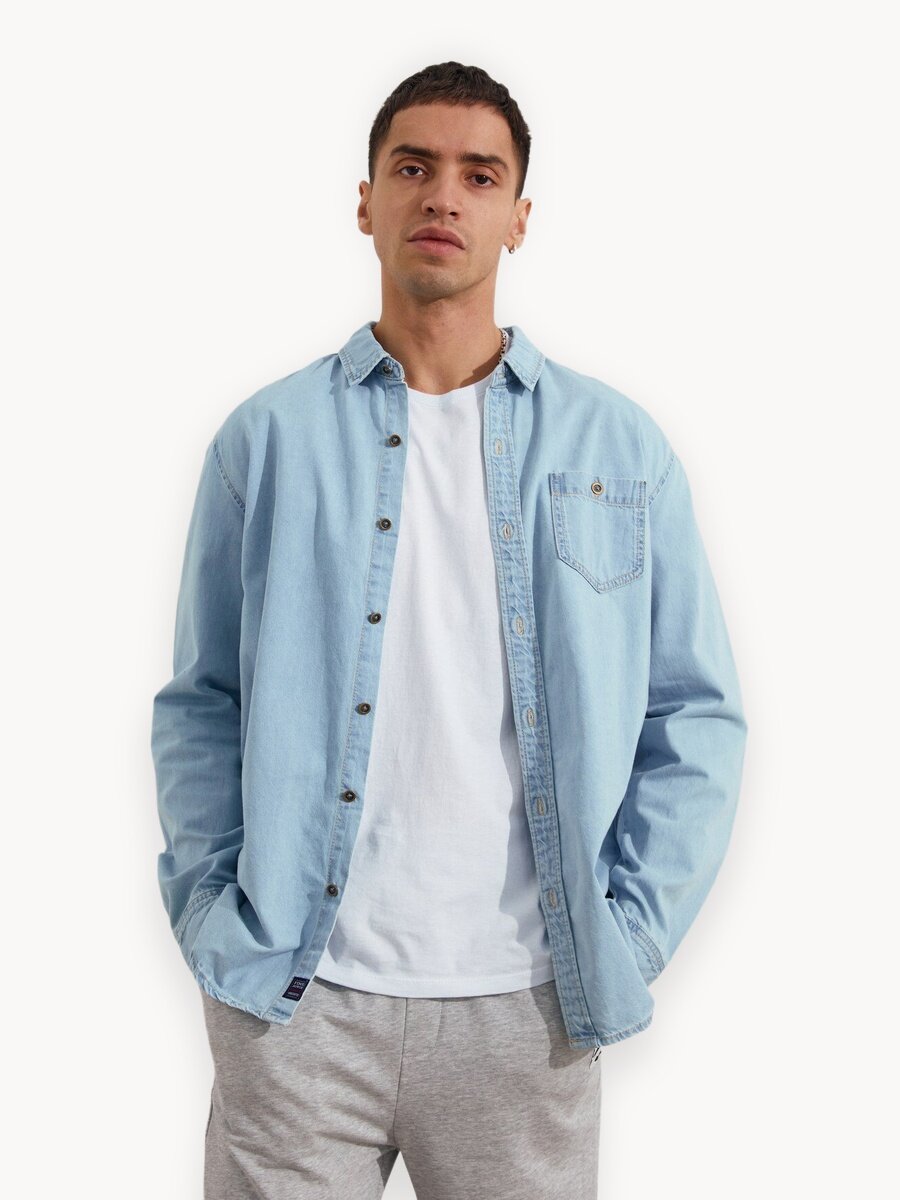 Рубашка джинсовая рубашка L(50)