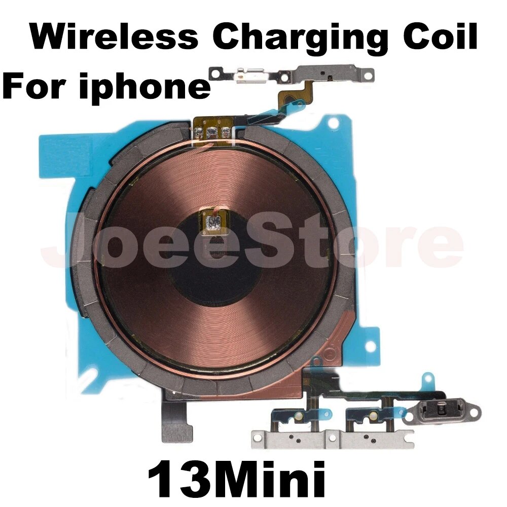 Катушка с чипом беспроводной зарядки для iPhone 14 13 12 11 Pro Max Mini Беспроводная связь с магнитной кнопкой регулировки громкости Гибкая часть панели зарядного устройства For 13Mini