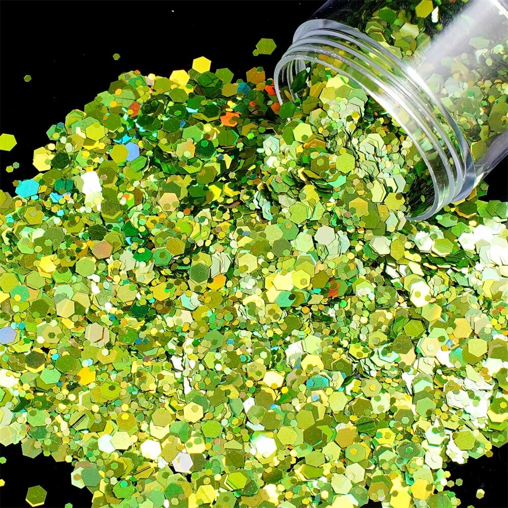 Блестки Light green 24г для эпоксидной смолы