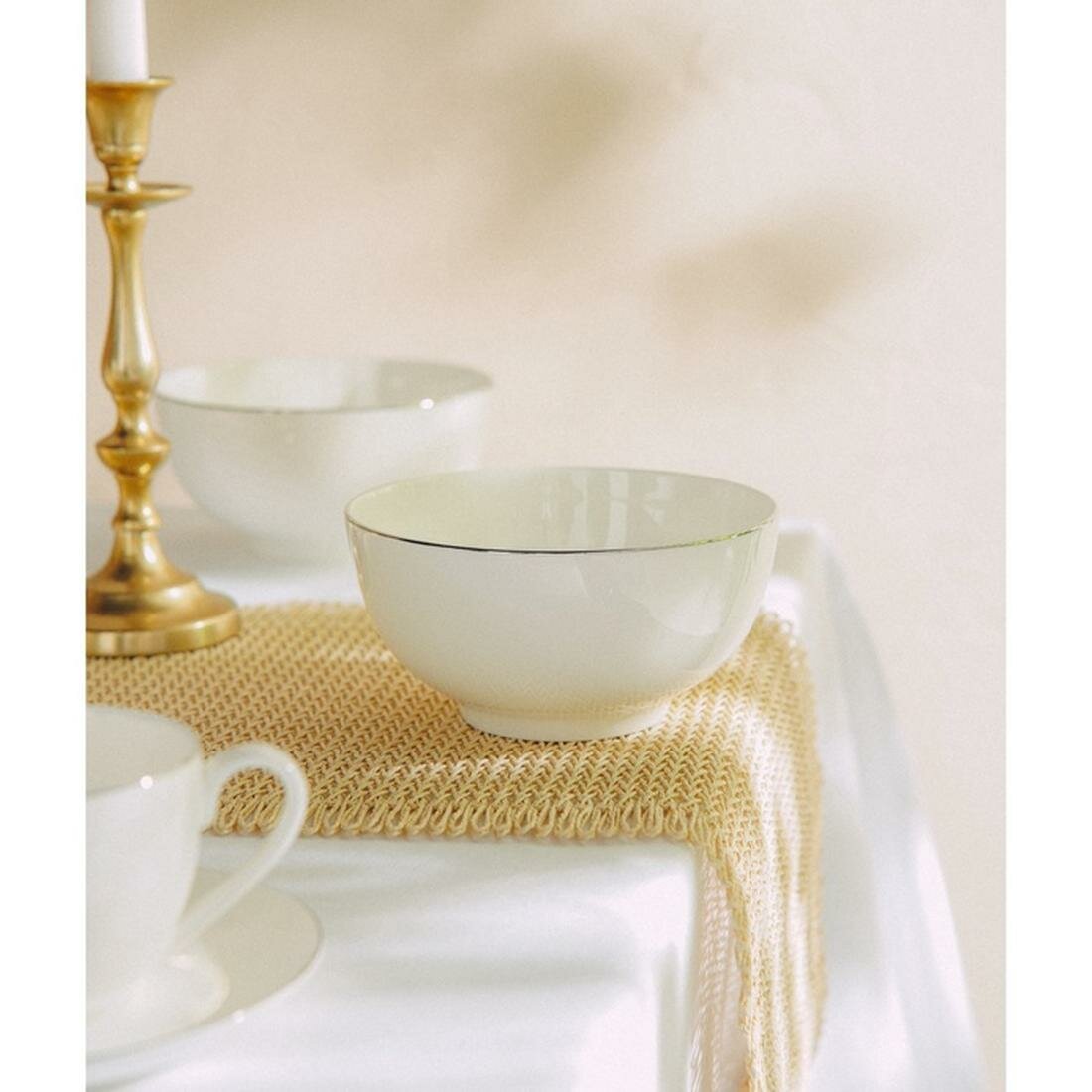 Салатники SL Home «Каскарон», 900 мл, d=16 см, набор 2 шт, костяной фарфор, белые