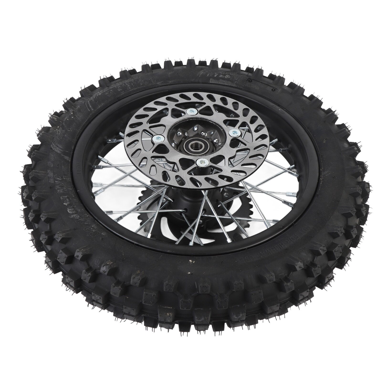 12 Inch Dirt Bike Rear Wheel Rim 80/100-12 3.00-12 Tire Inner Tube 15mm Axle Brake Rotor 420 41T Sprocket для 110cc 125cc Apollo SSR XR CRF Tao Kayo TSD Pit Bike