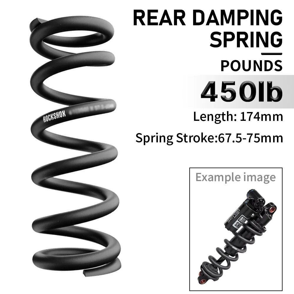 ROCKSHOX Метрическая пружина для заднего амортизатора SUPER DELUXE 174mm 67.5-75 450lb