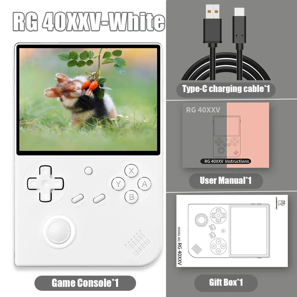Anbernic RG40XX V RG40XXV Ретро портативная игровая консоль 64GB 5K Games, White