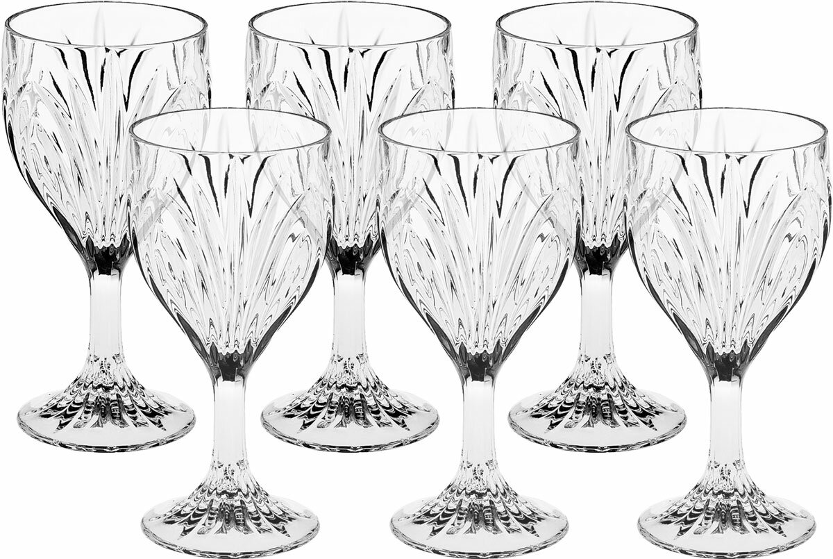 Бокал для вина "Elise", 220 мл (набор 6 шт.), хрусталь, Crystal Bohemia/ БПХ727