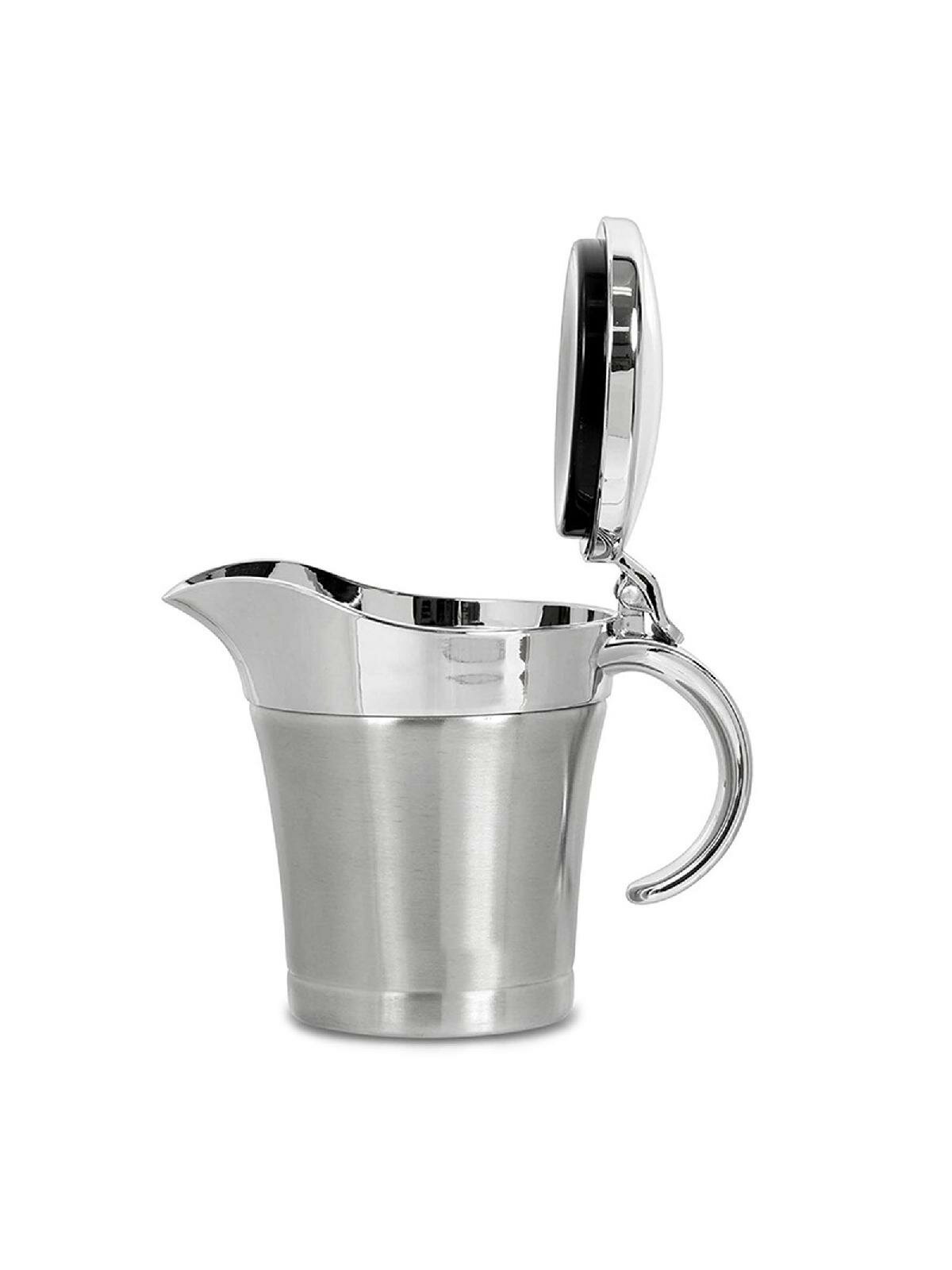 Соусники из нержавеющей стали с откидной крышкой, двухстенные, изолированные, для соуса из говяжьего стейка, металлический стакан для сока, кухонный инструмент