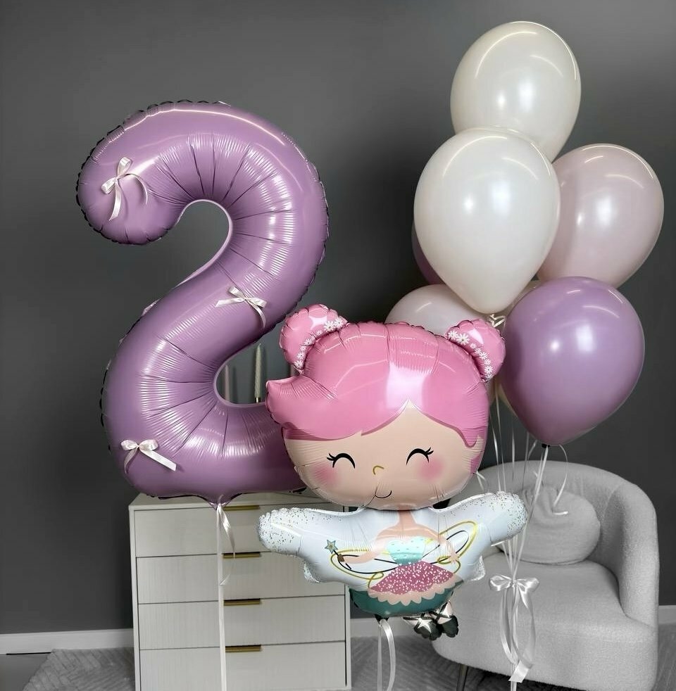 Набор воздушных шаров «Фея в сиреневых облаках»