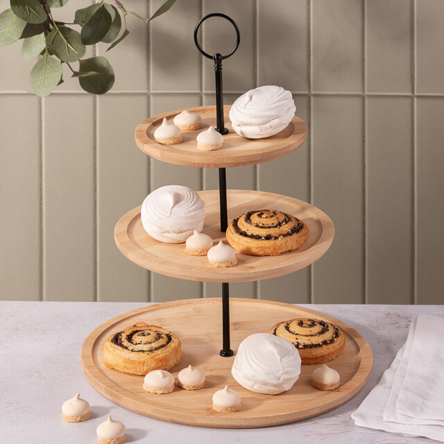 Этажерка для закусок Теофила 34 см, трехъярусная, Koopman, 170489260