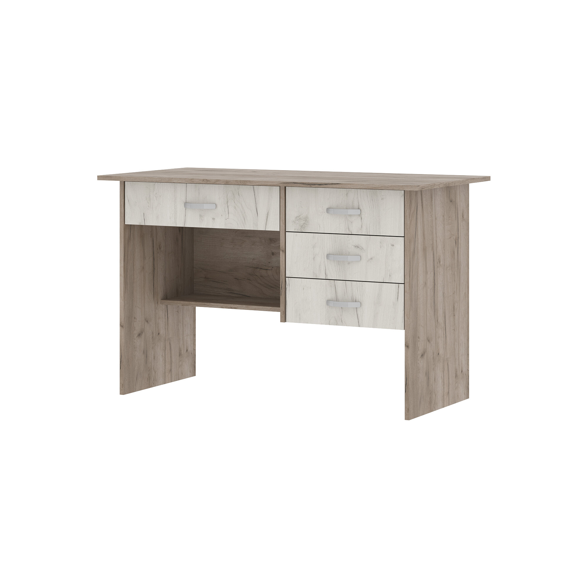 Стол письменный Сити 120,0х75,0х59,0 см, дуб крафт белый/дуб крафт серый