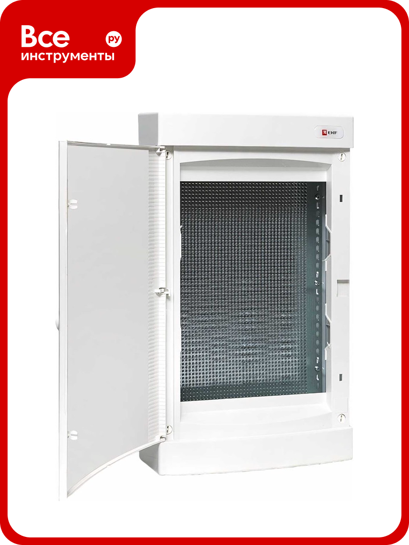 Слаботочный навесной щит EKF "Unix" белая дверь 3 габарит IP41 PROxima ux-3m-nw, пластик