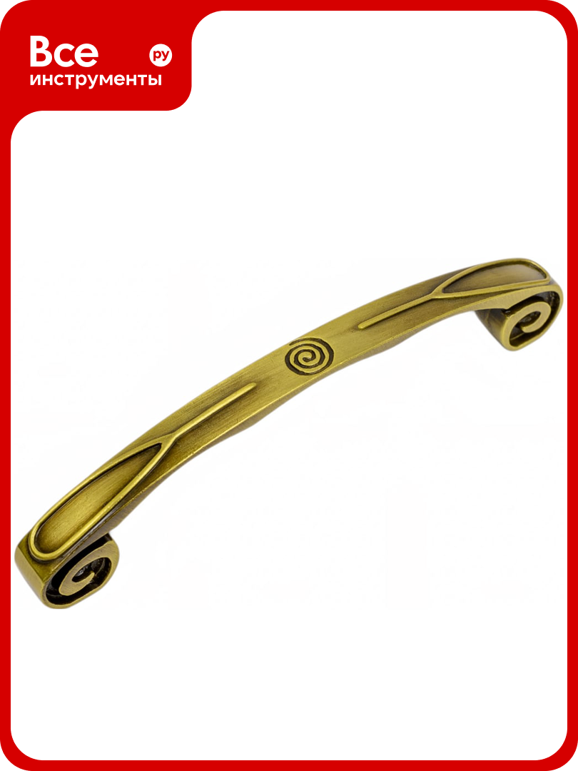 Ручка‑скоба KERRON 96 мм античная бронза RS‑012‑96 BA, классический стиль, накладной монтаж, матовое покрытие
