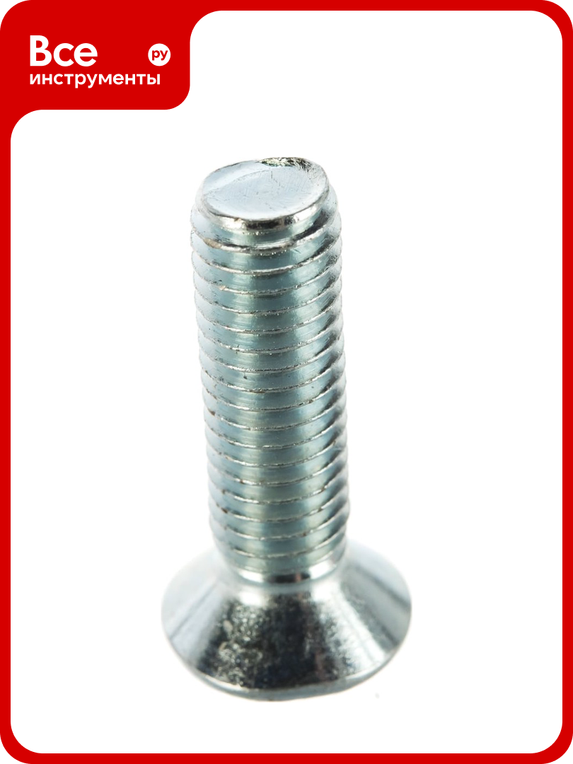 Винт Tech-Krep/Zitar DIN965 с потайной головкой, оцинкованный M8х30 8 шт - пакет 112243