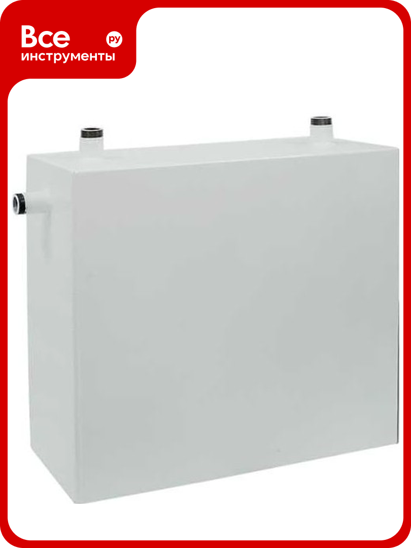 Расширительный бак RISPA для открытых систем без крышки, подвесной стальной горизонтальный прямоугольный, белый