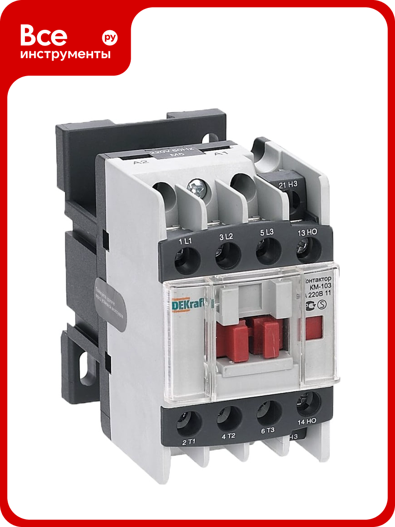 Контактор Dekraft, КМ103-032A-036B-11 AC3 22121DEK