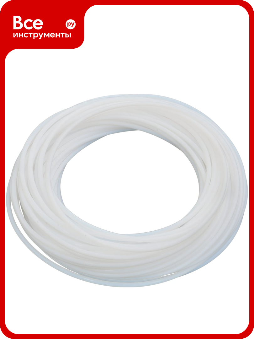 Трубка тефлоновая/фторопластовая высокотемпературная, шланг для прокладки пневмолиний Gapex PTFE 8x6 мм, 10 м PTFE 8*6 10m