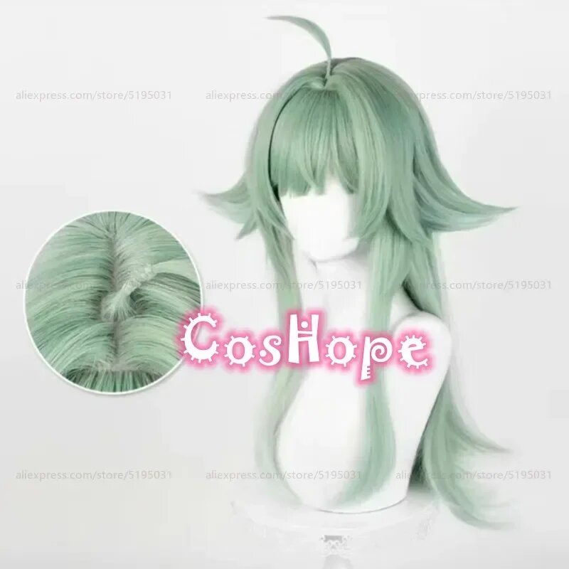 HSR HuoHuo Косплей Парик 66 см Длинный Зеленый Парик Градиента Косплей Аниме Косплей Парики Термостойкие Синтетические Парики