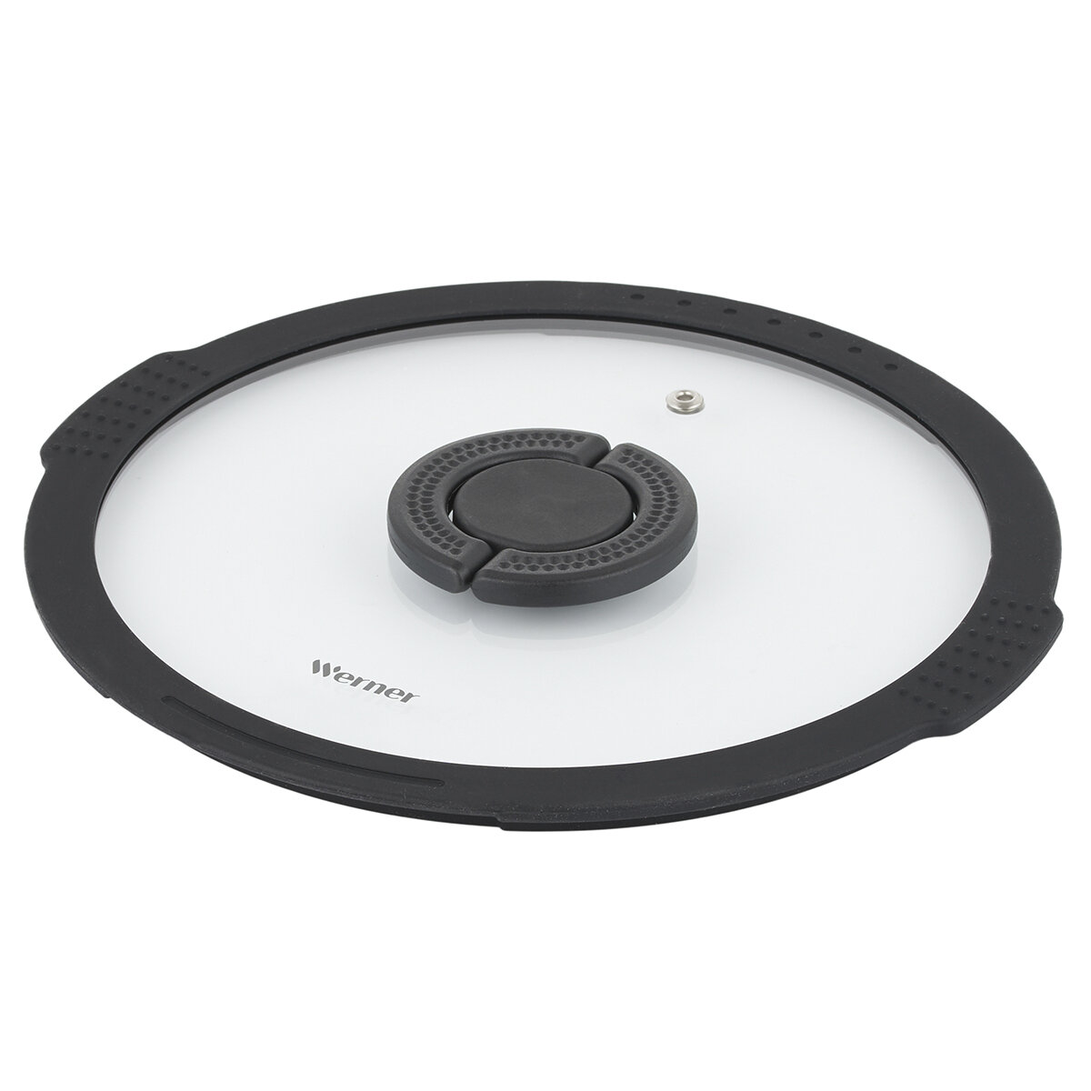 Крышка стеклянная Werner Imola 50208, круглая, диаметр 20 см, черный